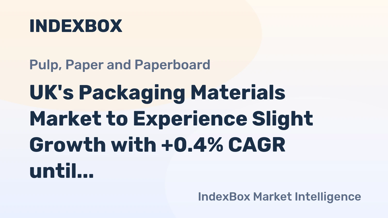 UK's Packaging Materials Market to Experience Slight Growth with +0.4% CAGR until 2035