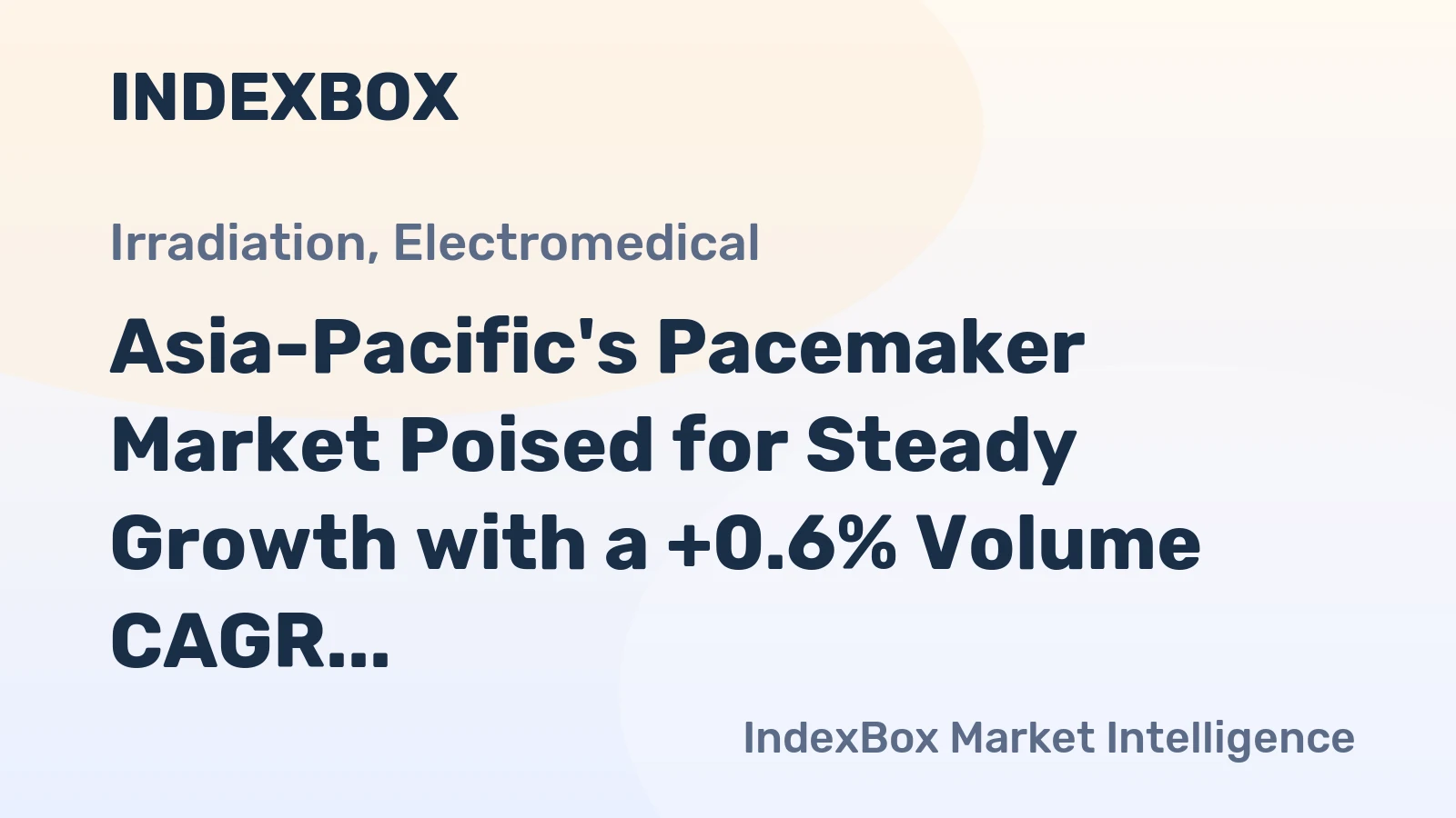 Asia-Pacific's Pacemaker Market Poised for Steady Growth with a +0.6% Volume CAGR