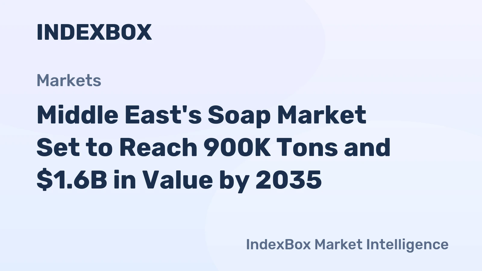 Middle East's Soap Market Set to Reach 900K Tons and $1.6B in Value by 2035