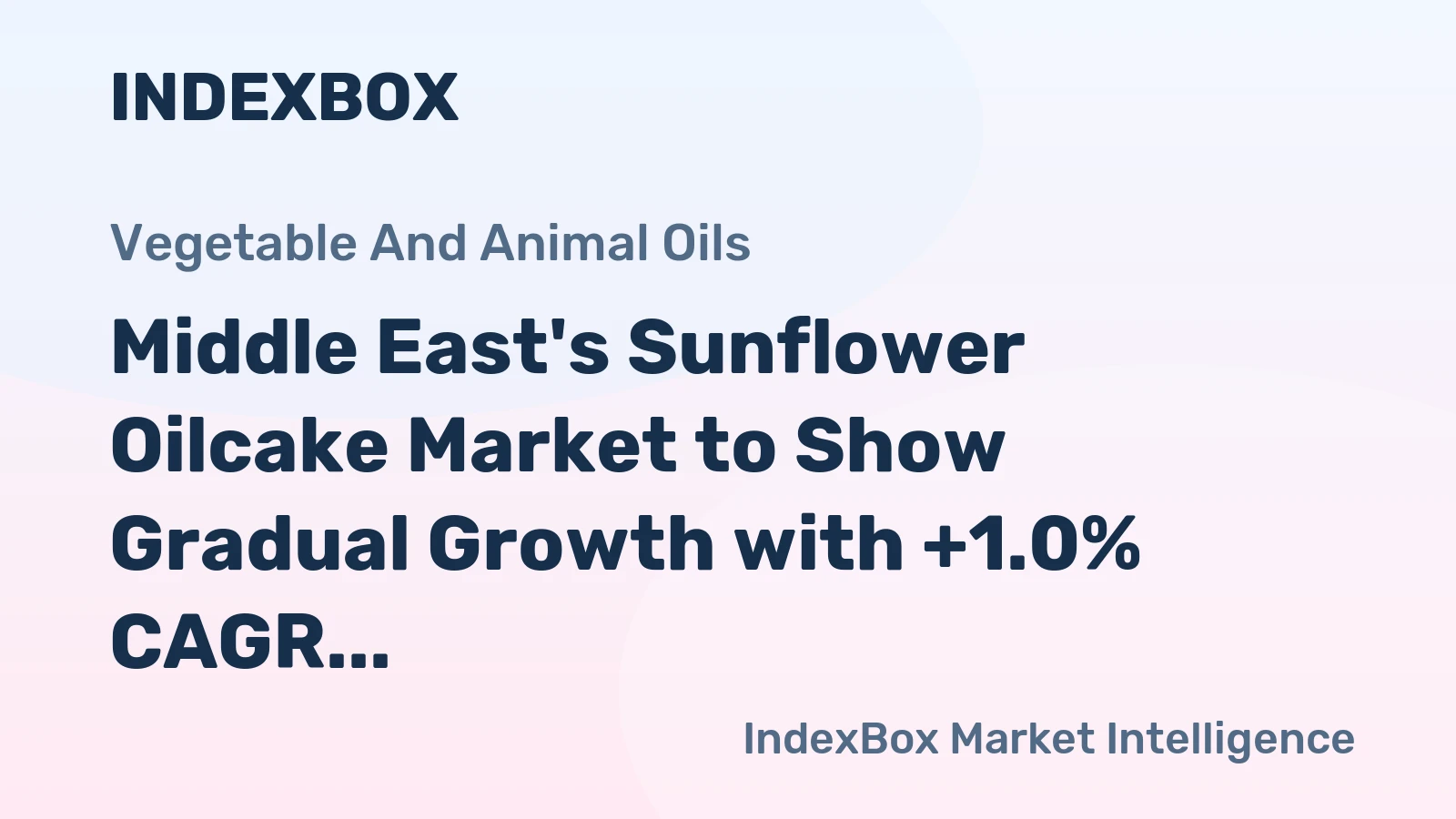 Middle East's Sunflower Oilcake Market to Show Gradual Growth with +1.0% CAGR through 2035