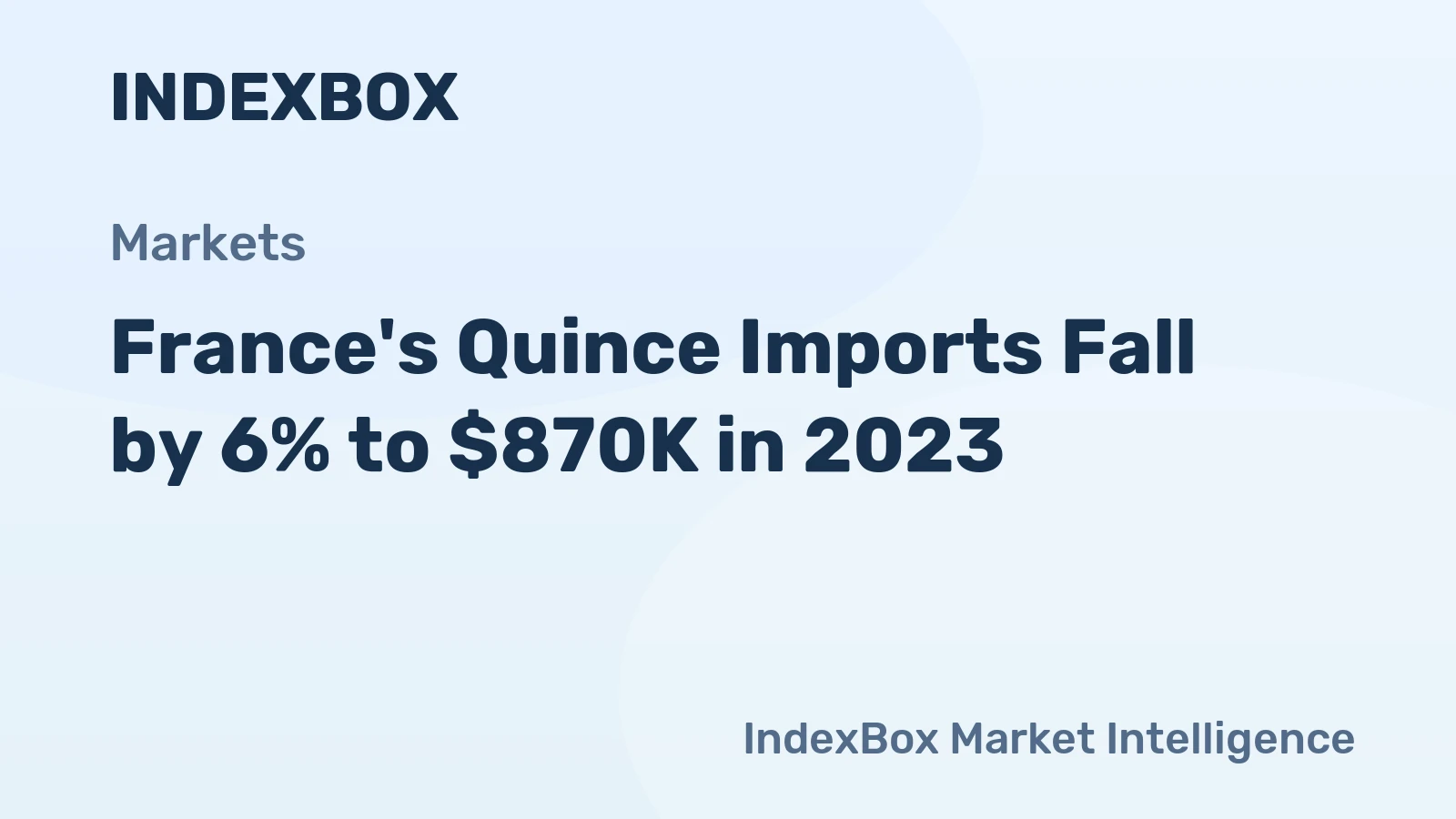 France's Quince Imports Fall by 6% to $870K in 2023