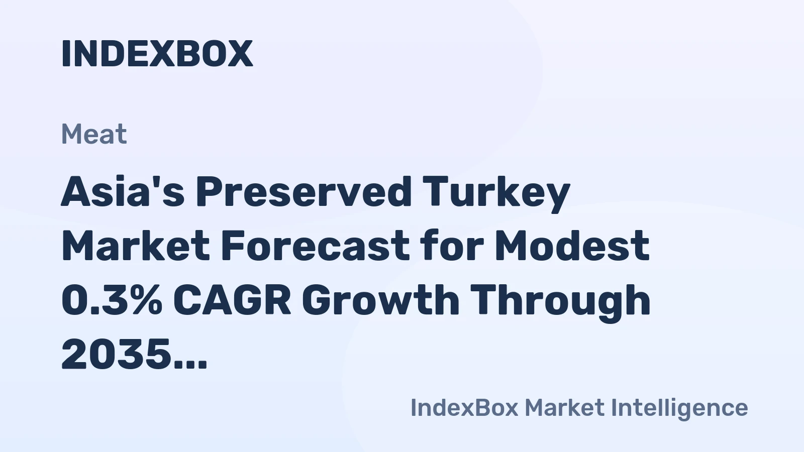 Asia's Preserved Turkey Market Forecast for Modest 0.3% CAGR Growth Through 2035