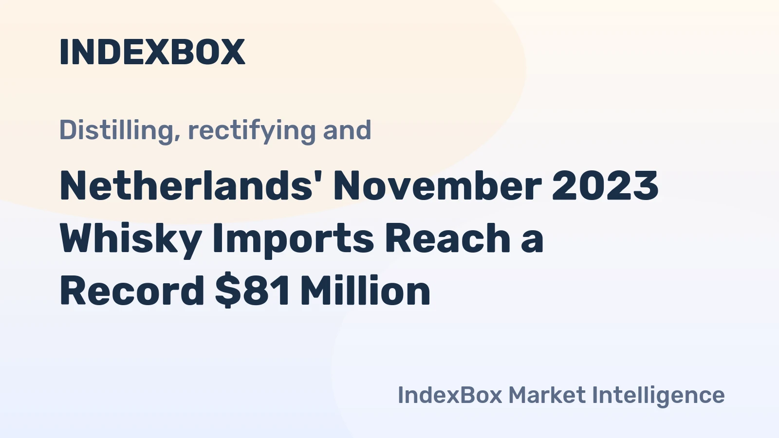 Netherlands' November 2023 Whisky Imports Reach a Record $81 Million