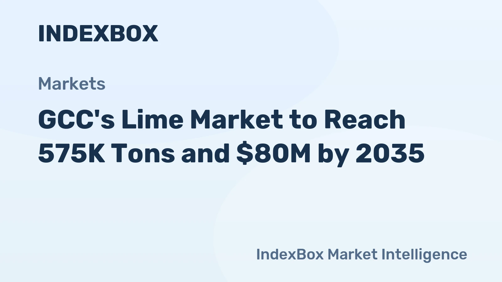 GCC's Lime Market to Reach 575K Tons and $80M by 2035