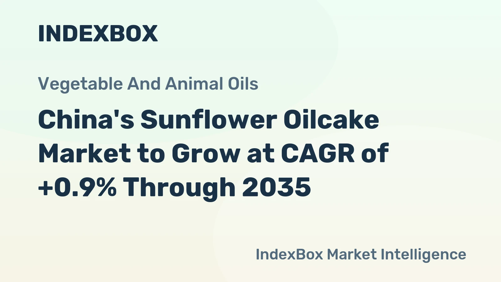 China's Sunflower Oilcake Market to Grow at CAGR of +0.9% Through 2035