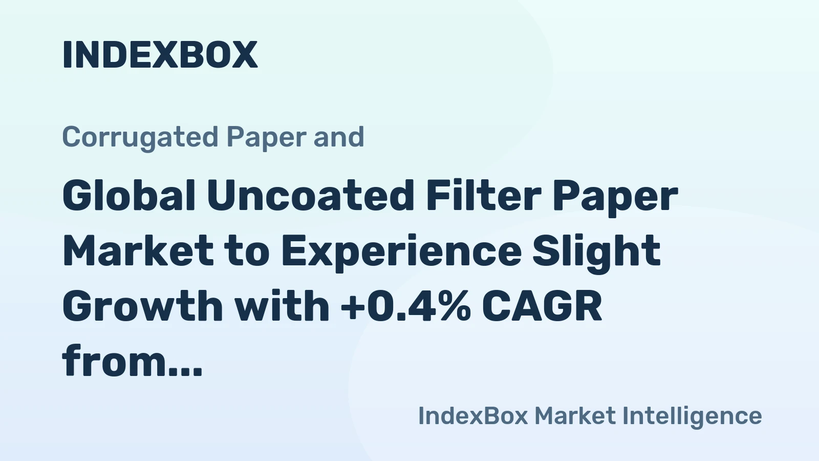 Global Uncoated Filter Paper Market to Experience Slight Growth with +0.4% CAGR from 2024 to 2035