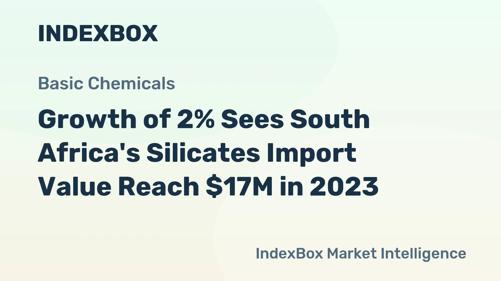 Growth of 2% Sees South Africa's Silicates Import Value Reach $17M in 2023