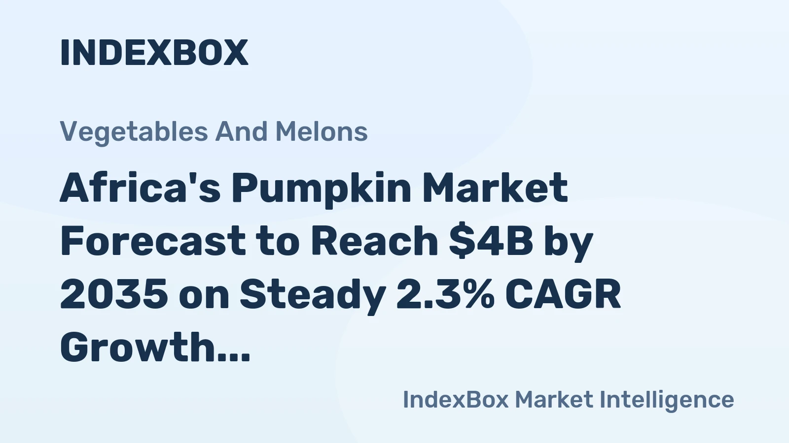 Africa's Pumpkin Market Forecast to Reach $4B by 2035 on Steady 2.3% CAGR Growth