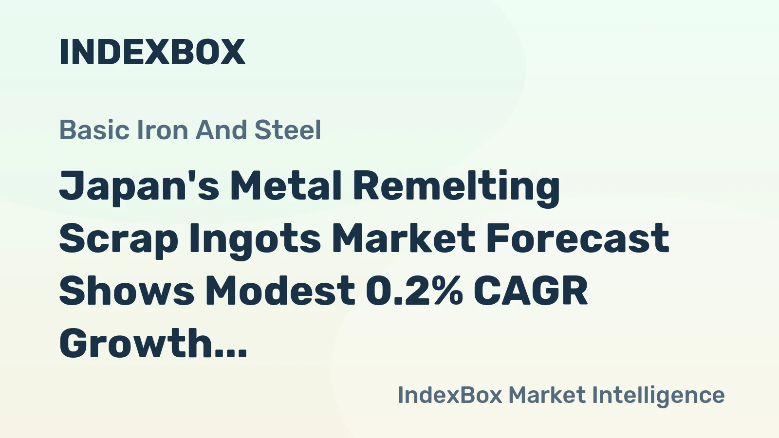 Japan's Metal Remelting Scrap Ingots Market Forecast Shows Modest 0.2% CAGR Growth Through 2035