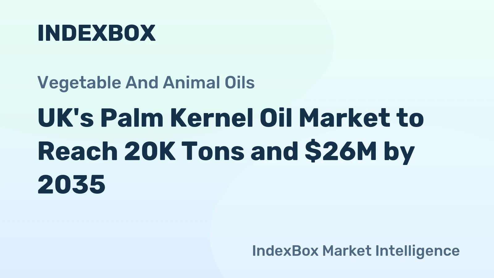 UK's Palm Kernel Oil Market to Reach 20K Tons and $26M by 2035