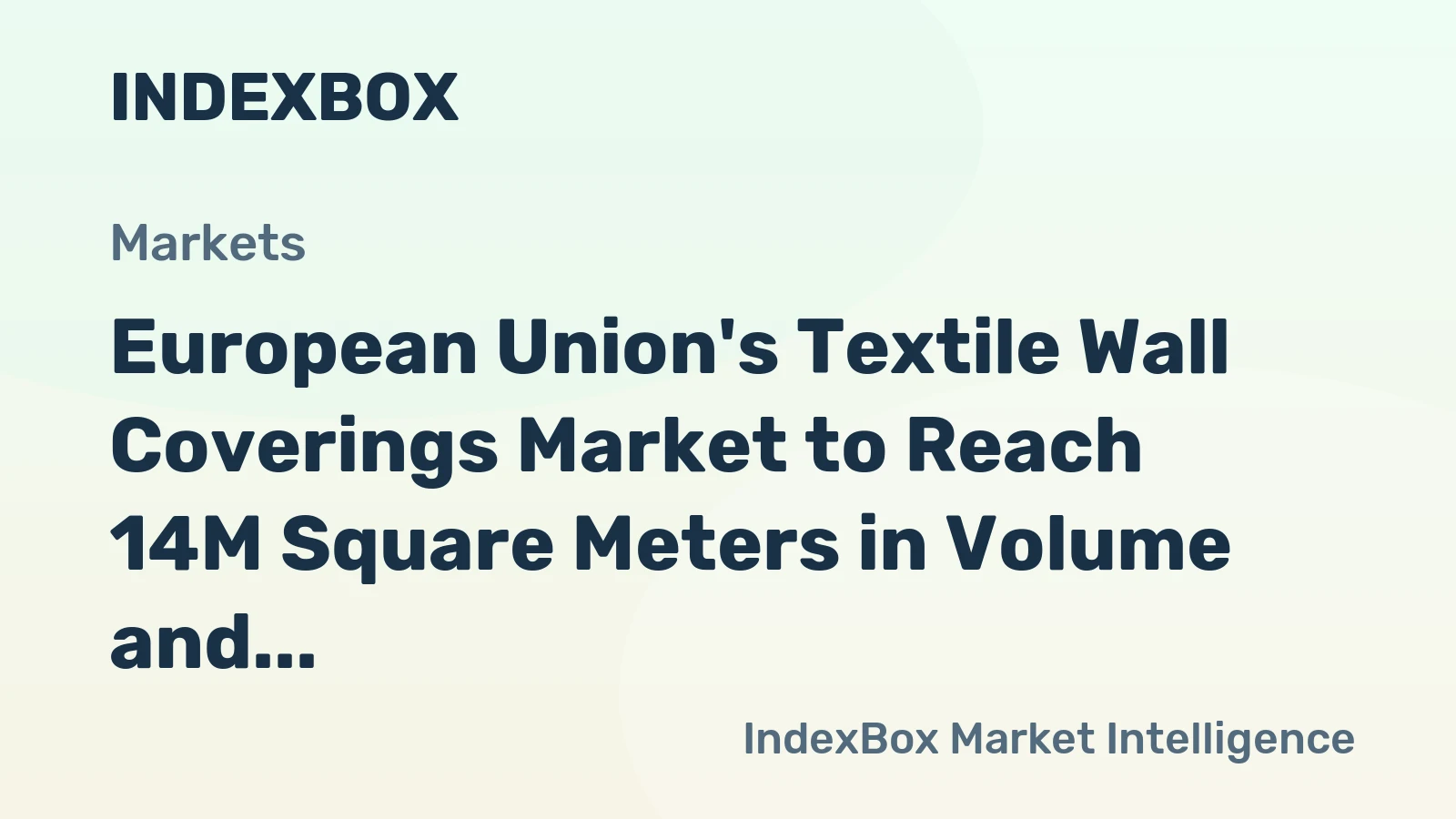 European Union's Textile Wall Coverings Market to Reach 14M Square Meters in Volume and $256M in Value by 2035