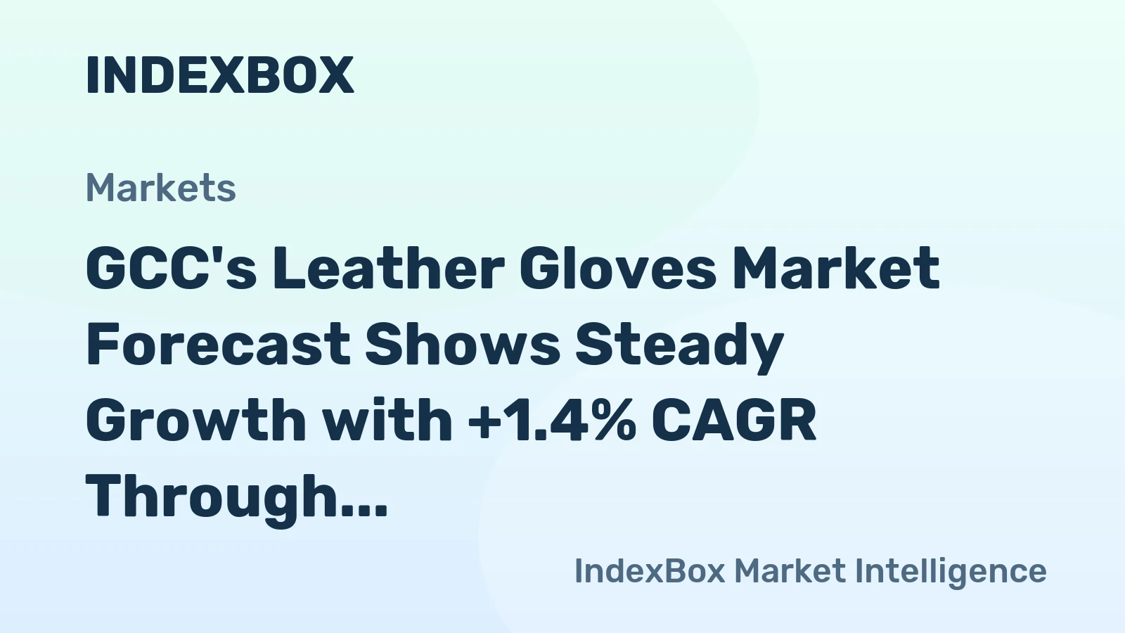 GCC's Leather Gloves Market Forecast Shows Steady Growth with +1.4% CAGR Through 2035