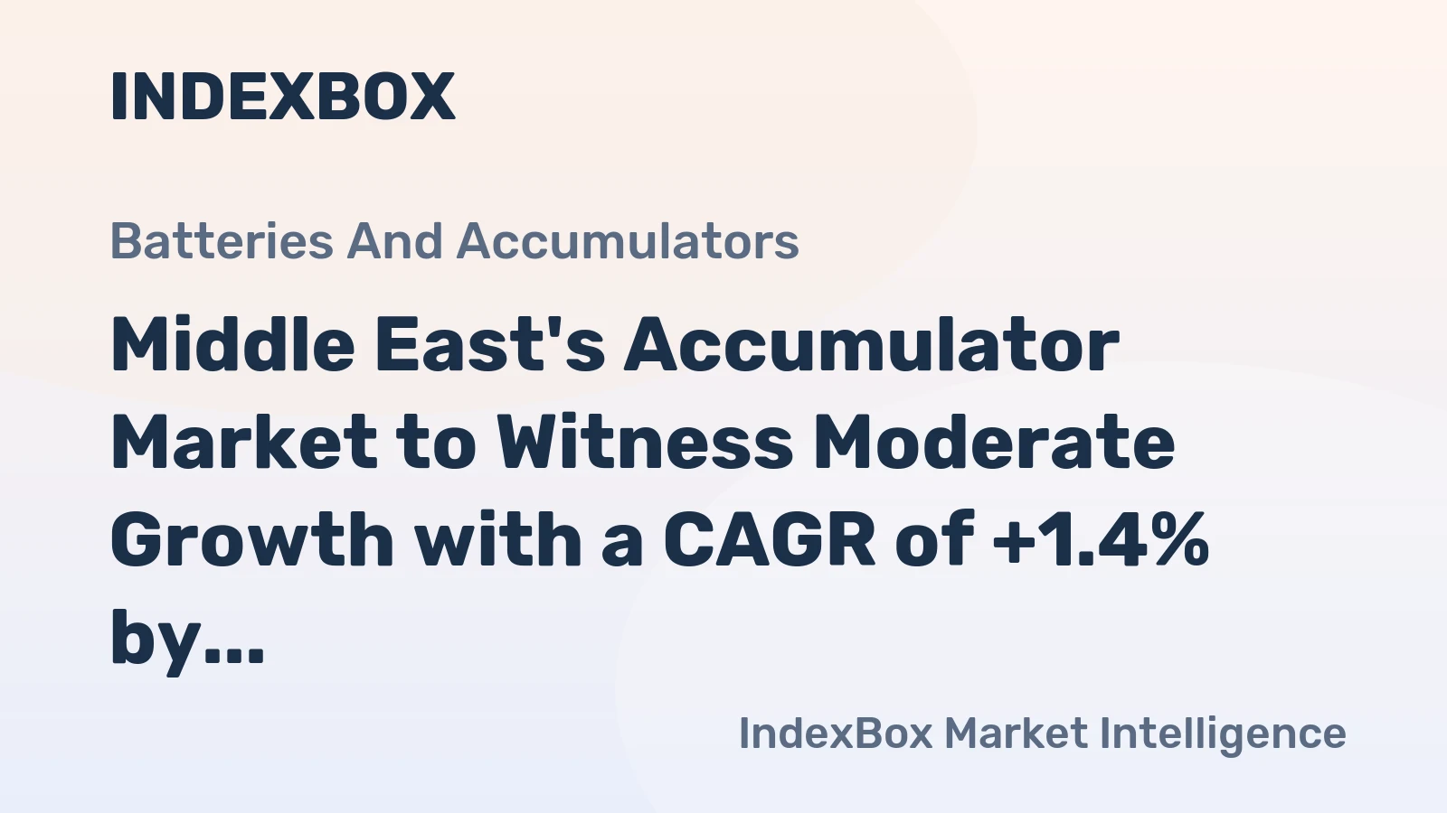 Middle East's Accumulator Market to Witness Moderate Growth with a CAGR of +1.4% by 2035