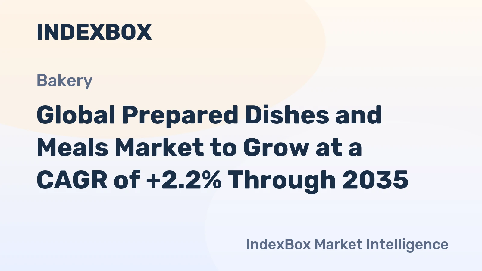 Global Prepared Dishes and Meals Market to Grow at a CAGR of +2.2% Through 2035