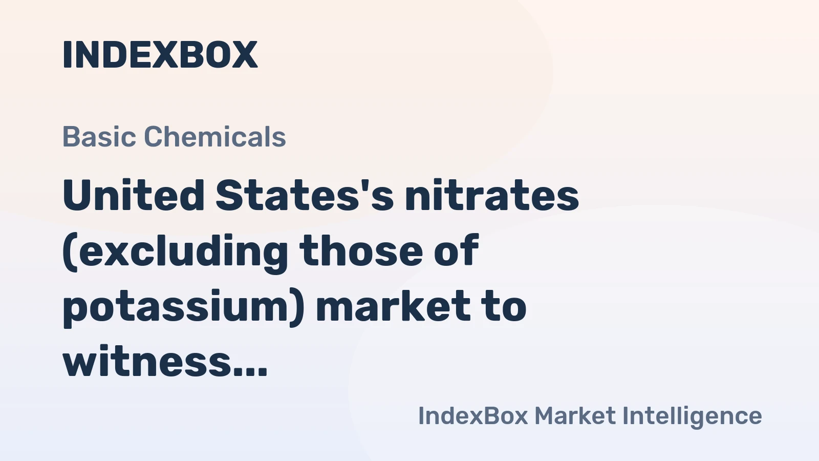 United States's nitrates (excluding those of potassium) market to witness steady growth with a CAGR of +1.6% from 2024 to 2035