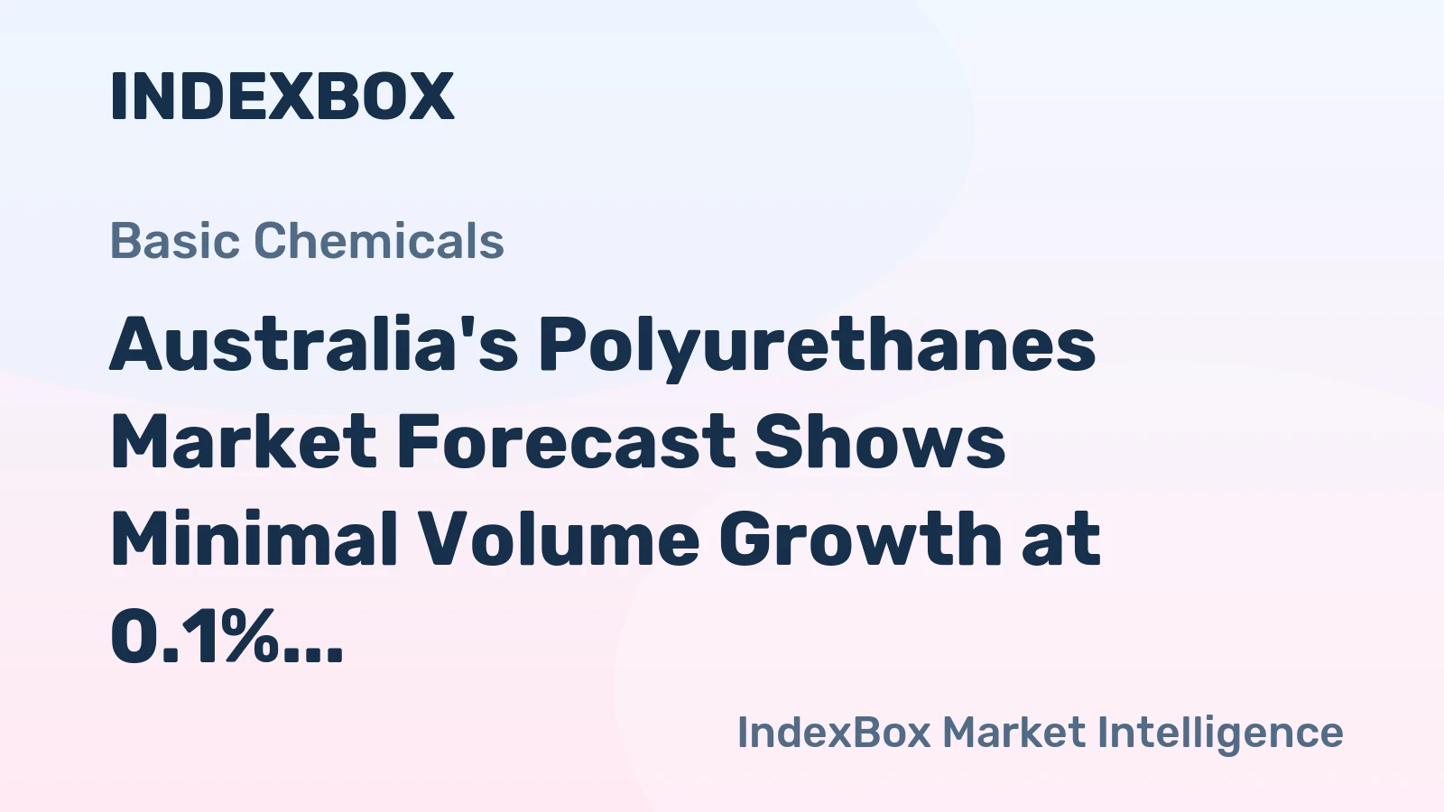 Australia's Polyurethanes Market Forecast Shows Minimal Volume Growth at 0.1% CAGR Through 2035