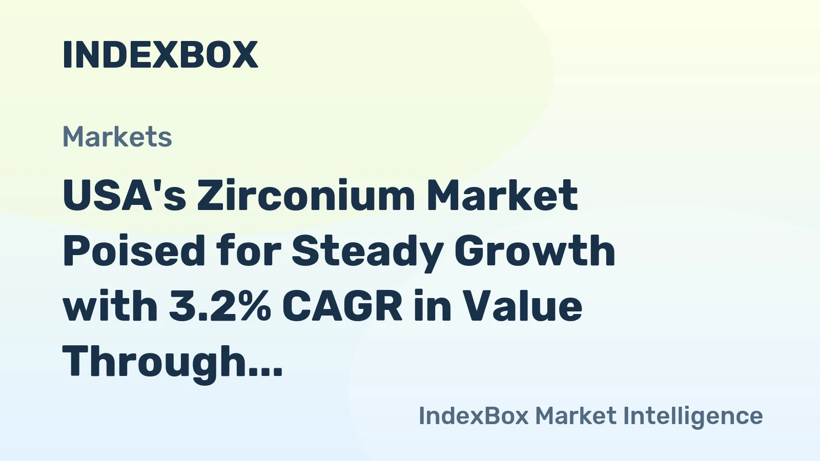 USA's Zirconium Market Poised for Steady Growth with 3.2% CAGR in Value Through 2035