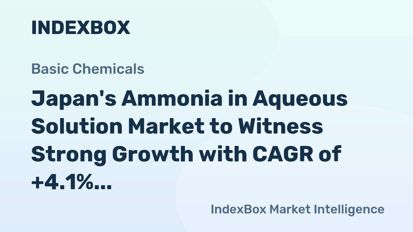 Japan's Ammonia in Aqueous Solution Market to Witness Strong Growth with CAGR of +4.1% from 2024 to 2035