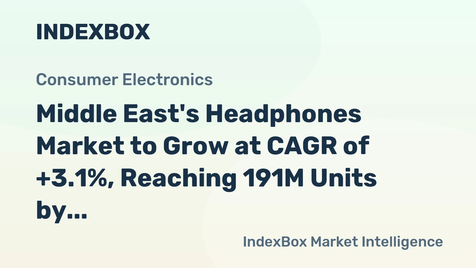 Middle East's Headphones Market to Grow at CAGR of +3.1%, Reaching 191M Units by 2035