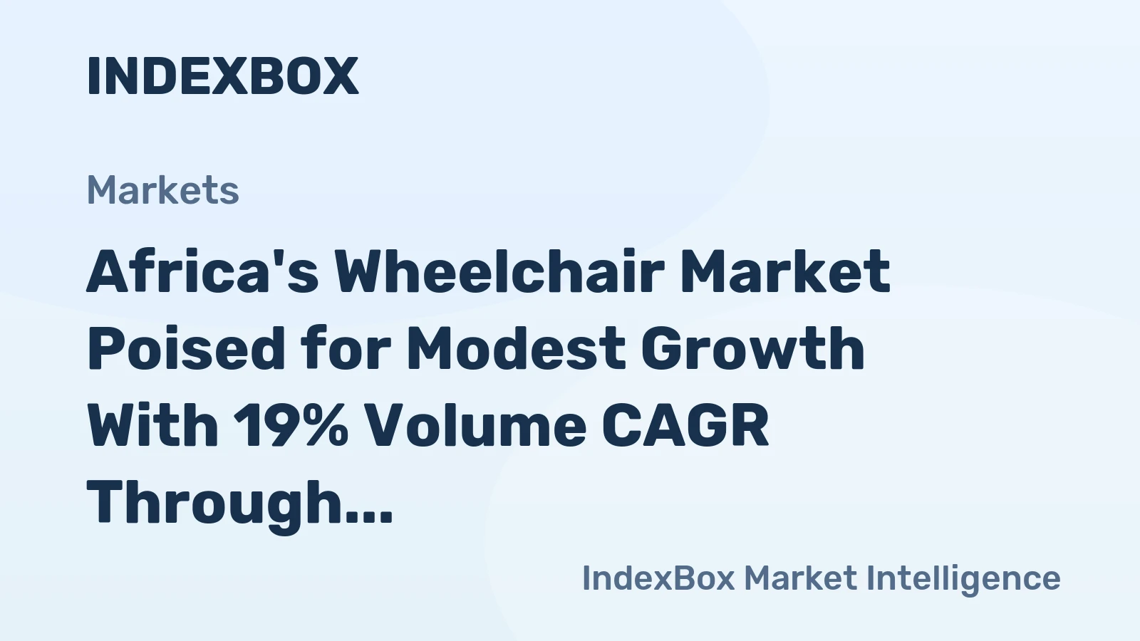 Africa's Wheelchair Market Poised for Modest Growth With 19% Volume CAGR Through 2035
