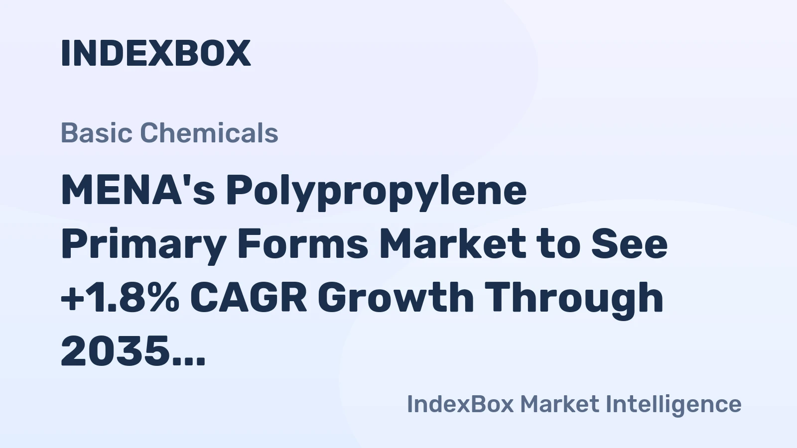 MENA's Polypropylene Primary Forms Market to See +1.8% CAGR Growth Through 2035
