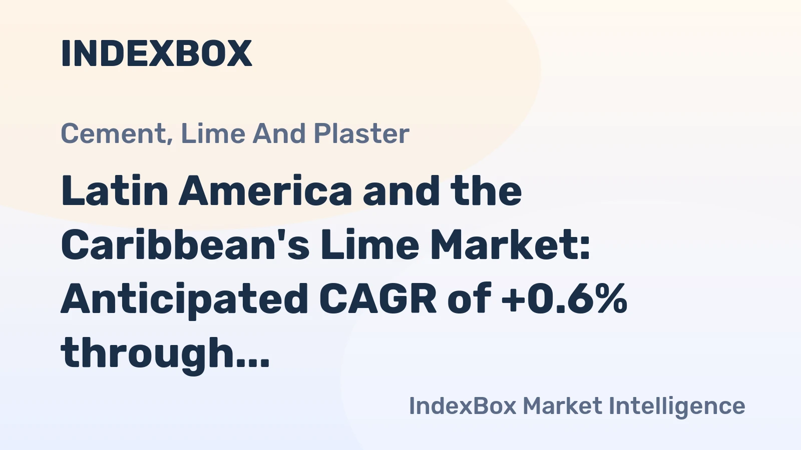 Latin America and the Caribbean's Lime Market: Anticipated CAGR of +0.6% through 2035 Driven by Increasing Demand
