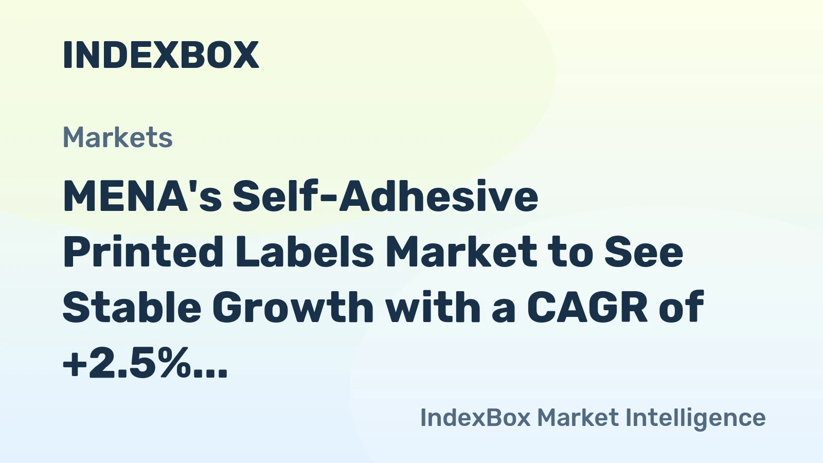 MENA's Self-Adhesive Printed Labels Market to See Stable Growth with a CAGR of +2.5% Through 2035