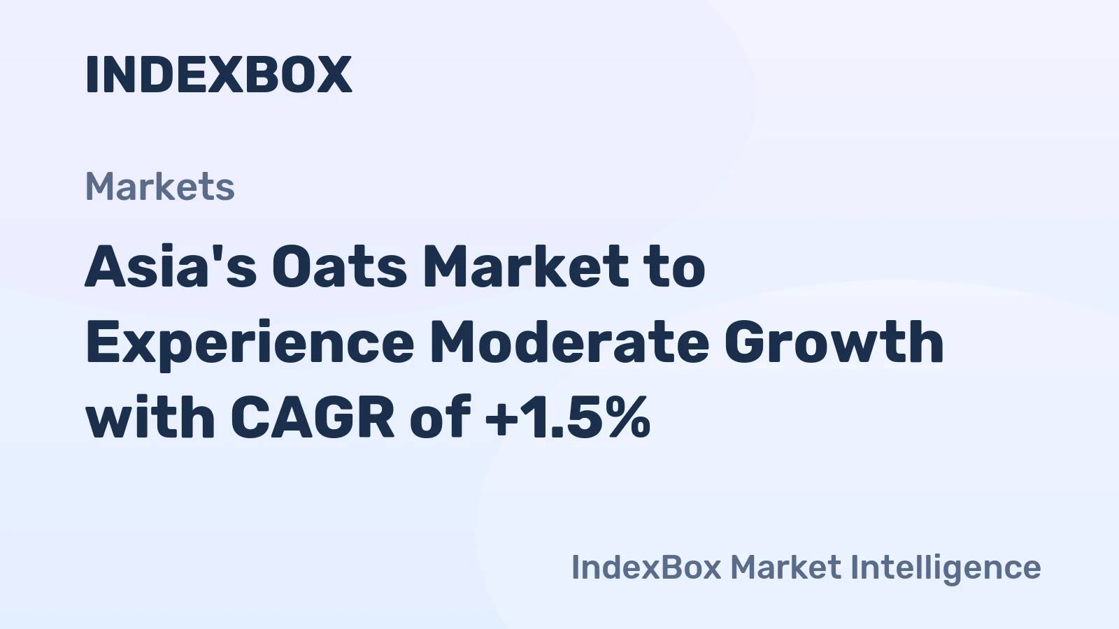 Asia's Oats Market to Experience Moderate Growth with CAGR of +1.5%