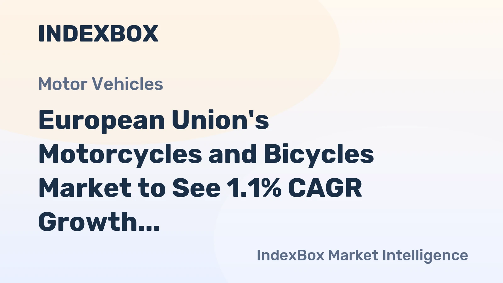 European Union's Motorcycles and Bicycles Market to See 1.1% CAGR Growth by 2035