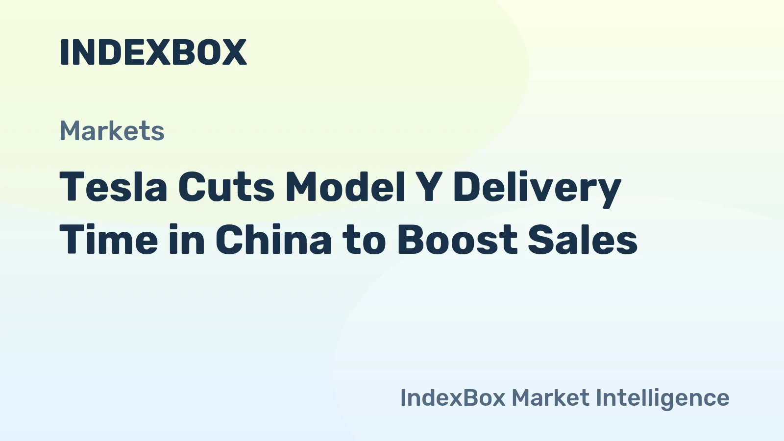 Tesla Cuts Model Y Delivery Time in China to Boost Sales