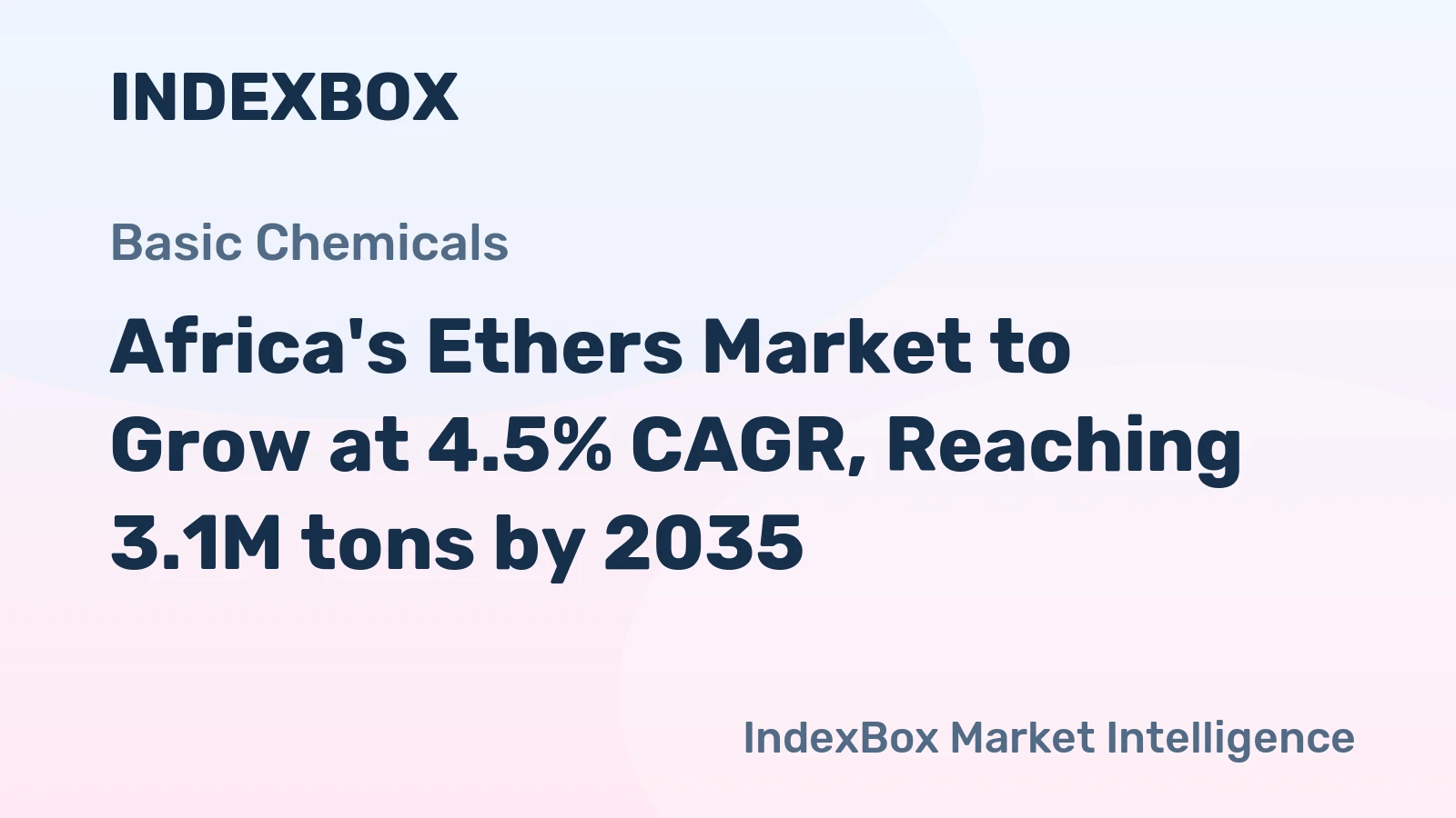 Africa's Ethers Market to Grow at 4.5% CAGR, Reaching 3.1M tons by 2035