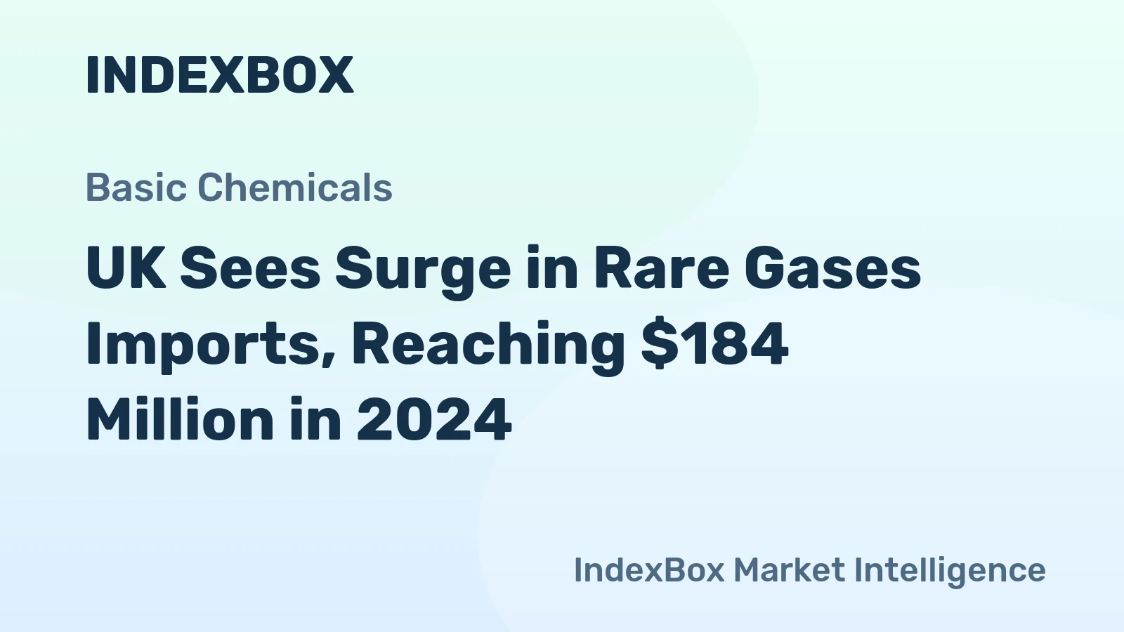 UK Sees Surge in Rare Gases Imports, Reaching $184 Million in 2024