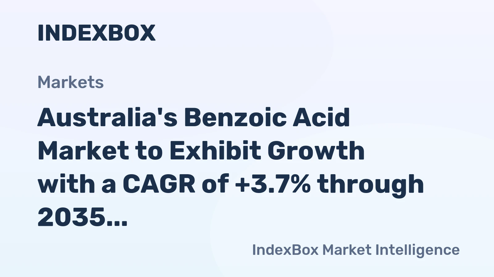 Australia's Benzoic Acid Market to Exhibit Growth with a CAGR of +3.7% through 2035, Reaching $10M