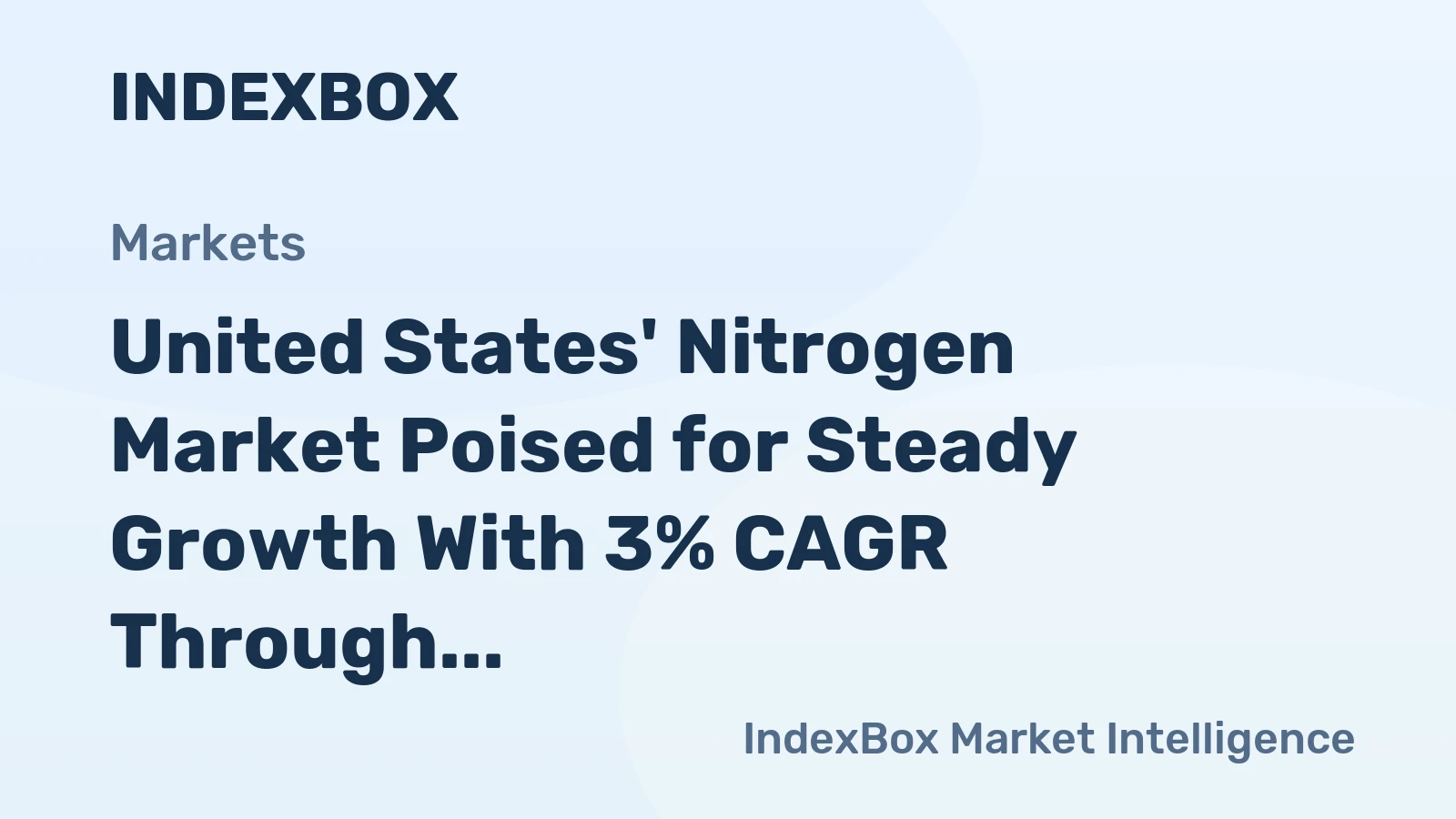 United States' Nitrogen Market Poised for Steady Growth With 3% CAGR Through 2035