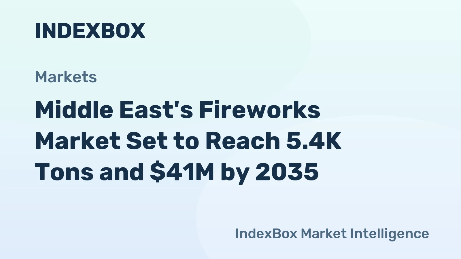 Middle East's Fireworks Market Set to Reach 5.4K Tons and $41M by 2035