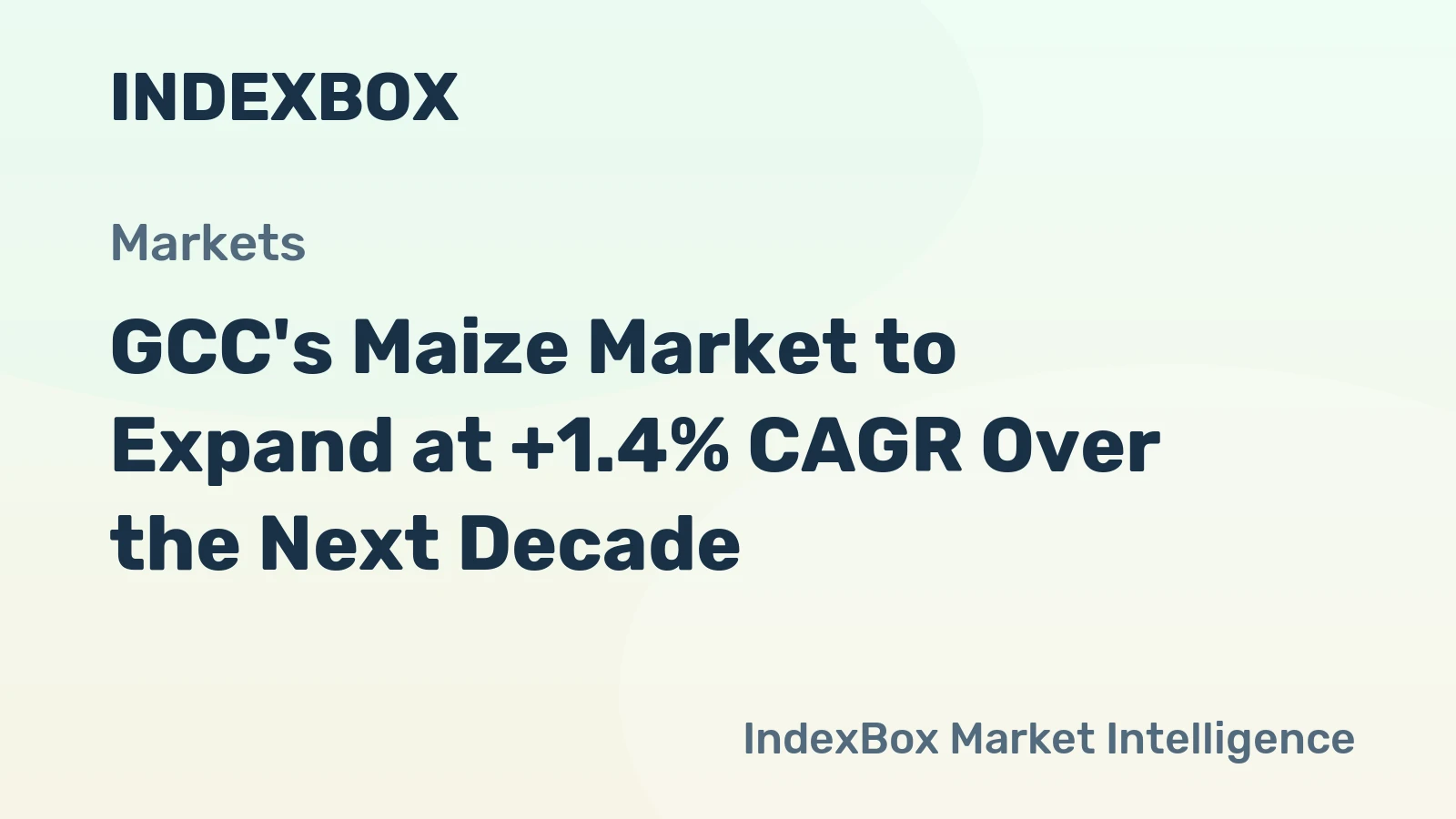 GCC's Maize Market to Expand at +1.4% CAGR Over the Next Decade
