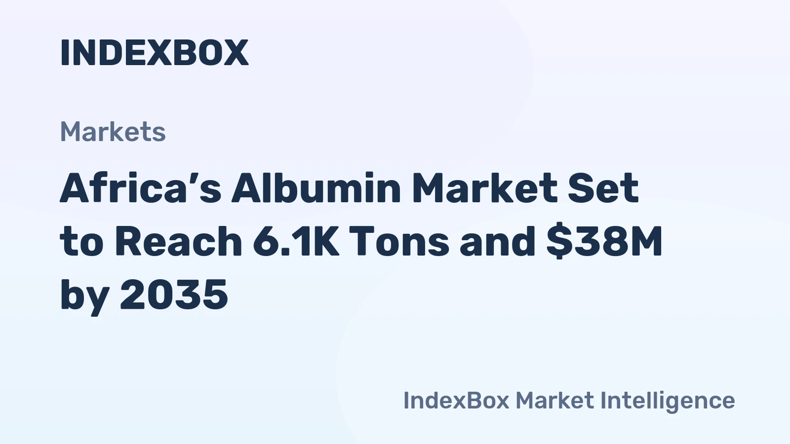 Africa’s Albumin Market Set to Reach 6.1K Tons and $38M by 2035