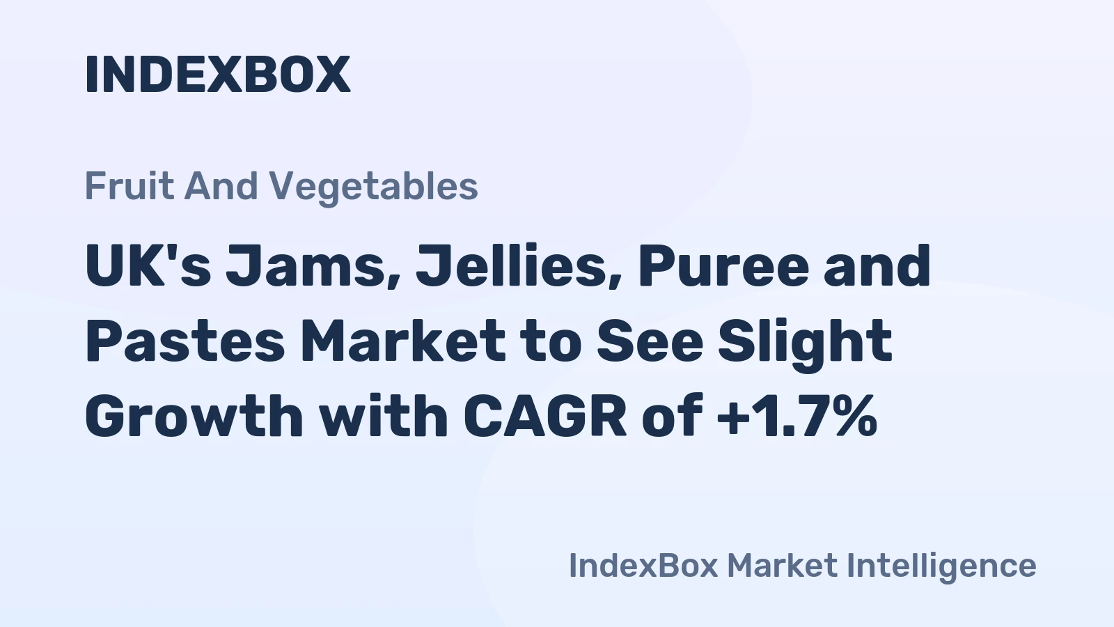 UK's Jams, Jellies, Puree and Pastes Market to See Slight Growth with CAGR of +1.7%