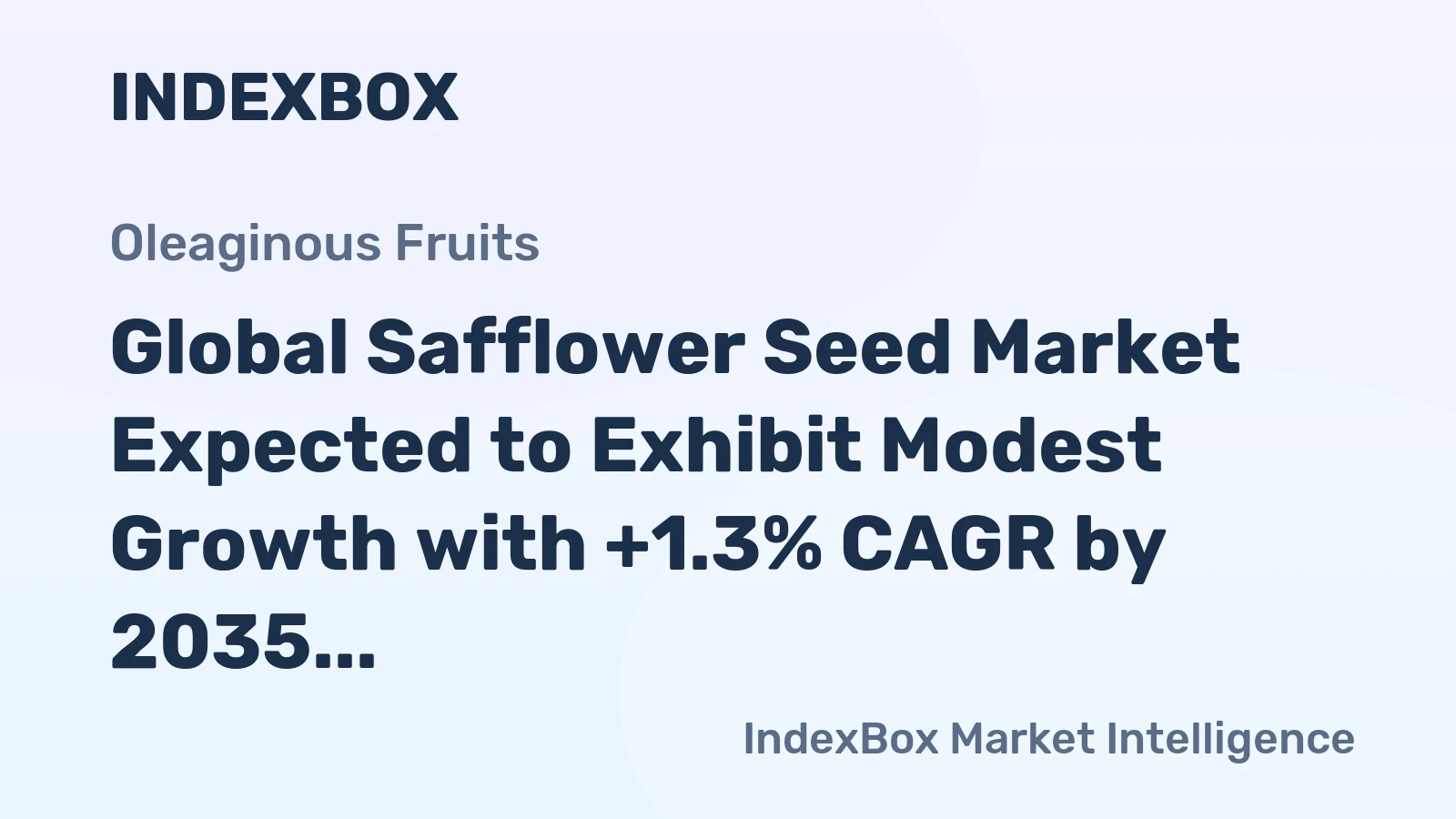 Global Safflower Seed Market Expected to Exhibit Modest Growth with +1.3% CAGR by 2035