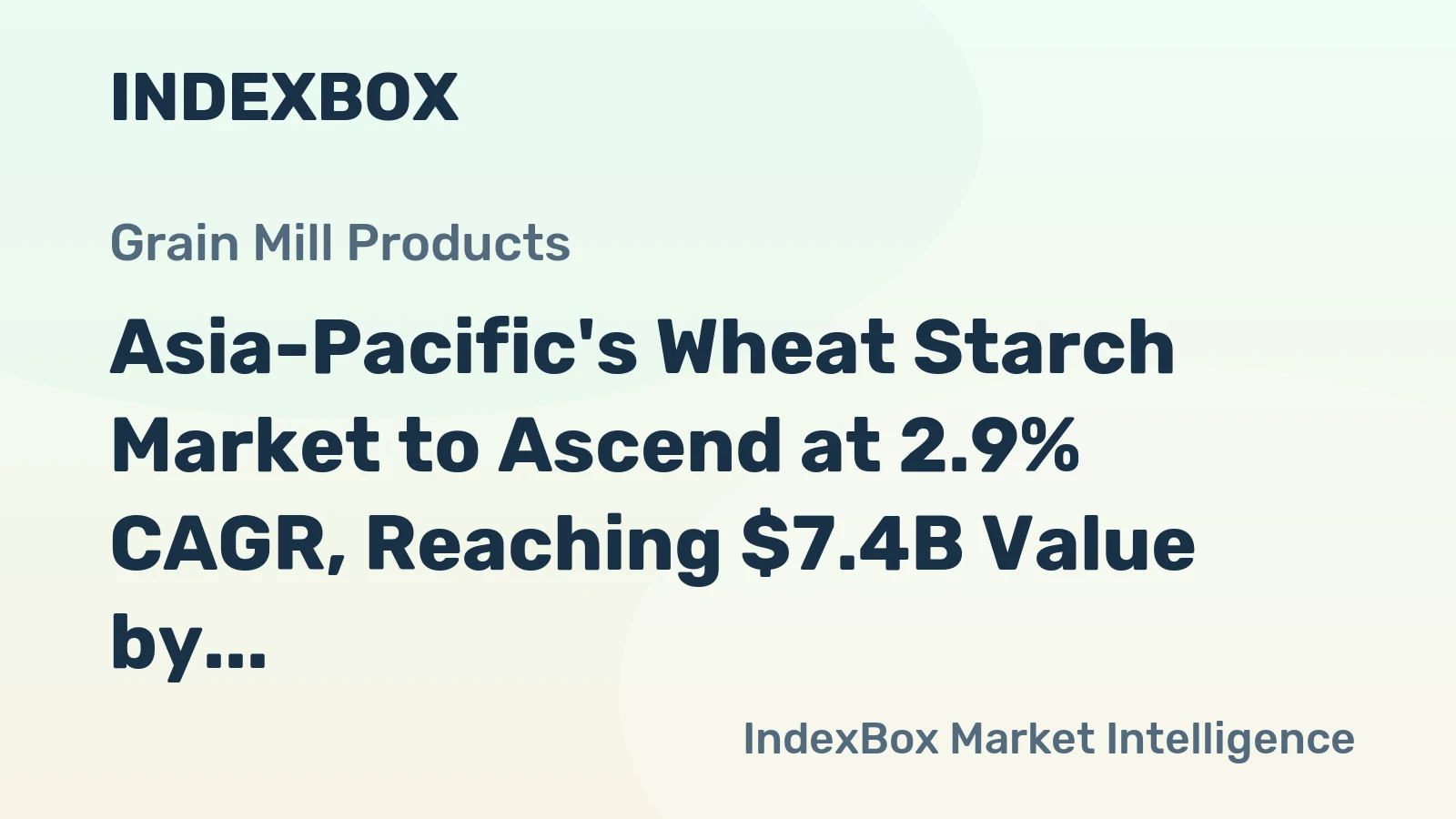 Asia-Pacific's Wheat Starch Market to Ascend at 2.9% CAGR, Reaching $7.4B Value by 2035