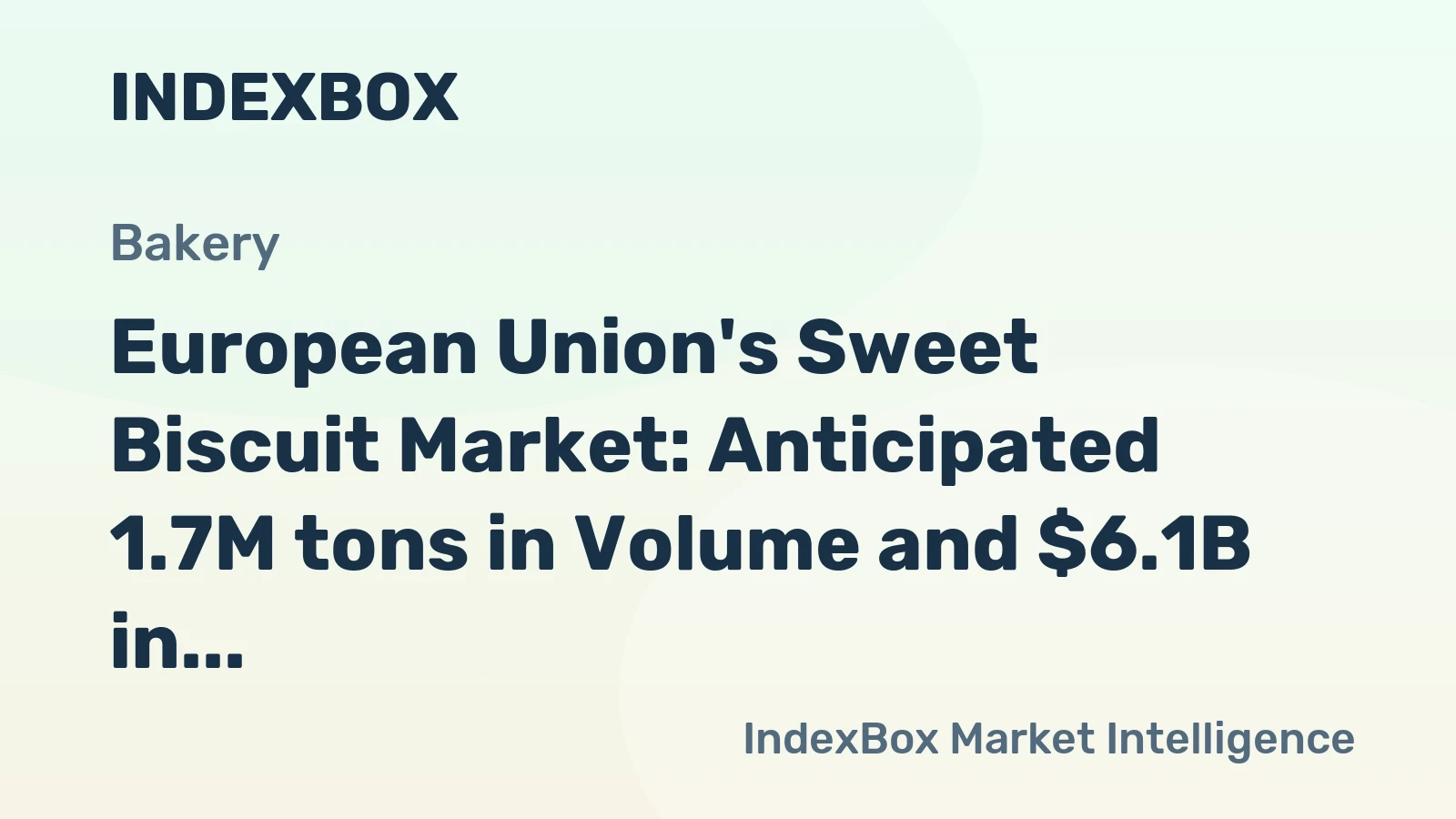 European Union's Sweet Biscuit Market: Anticipated 1.7M tons in Volume and $6.1B in Value by 2035