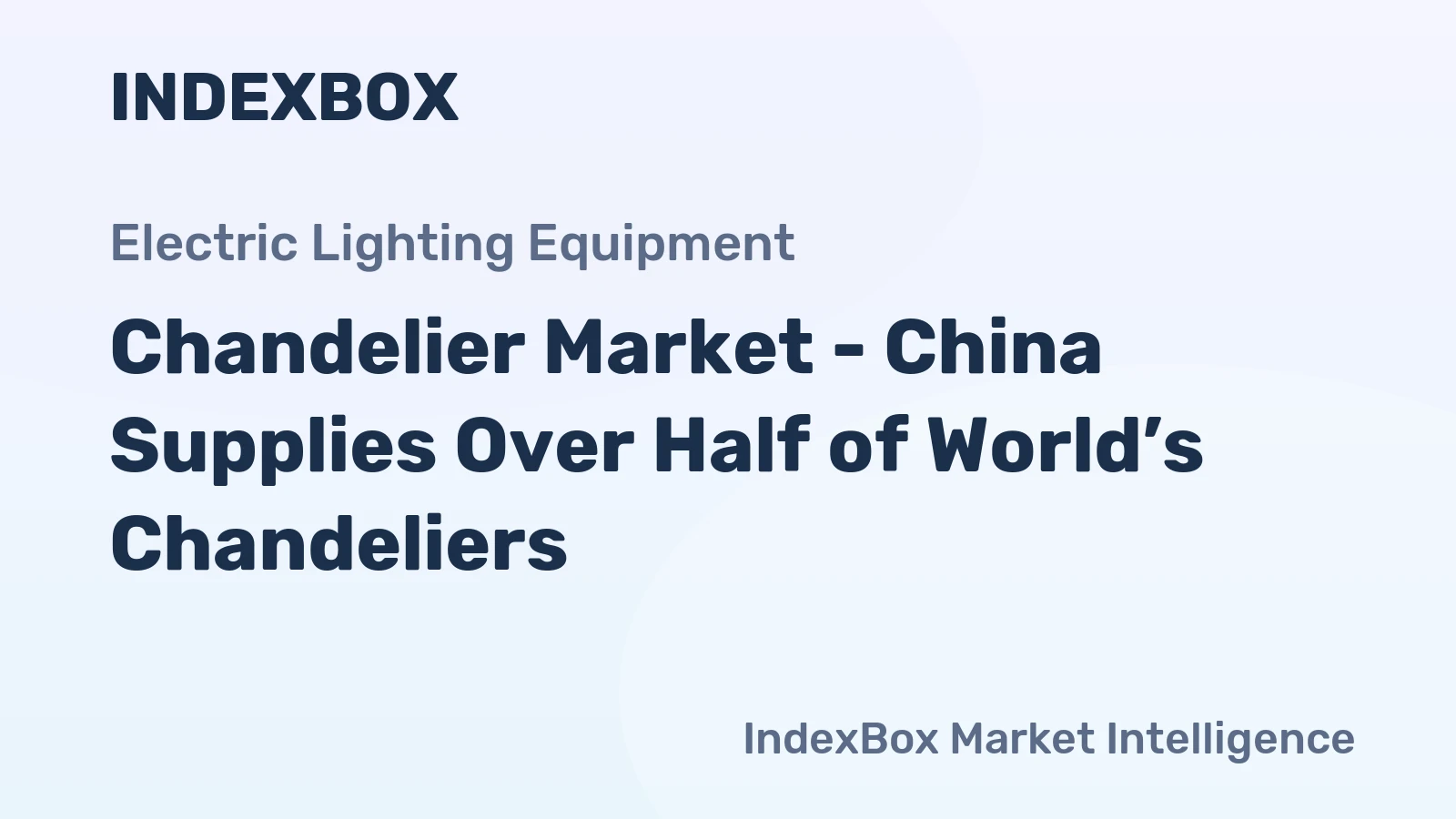 Chandelier Market - China Supplies Over Half of World’s Chandeliers