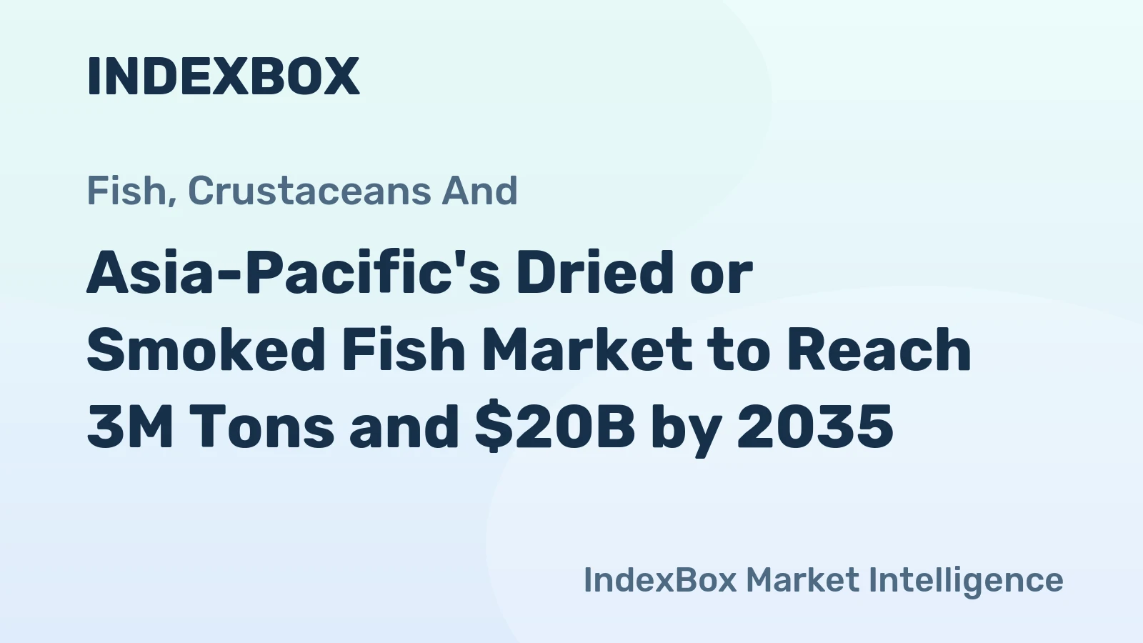 Asia-Pacific's Dried or Smoked Fish Market to Reach 3M Tons and $20B by 2035
