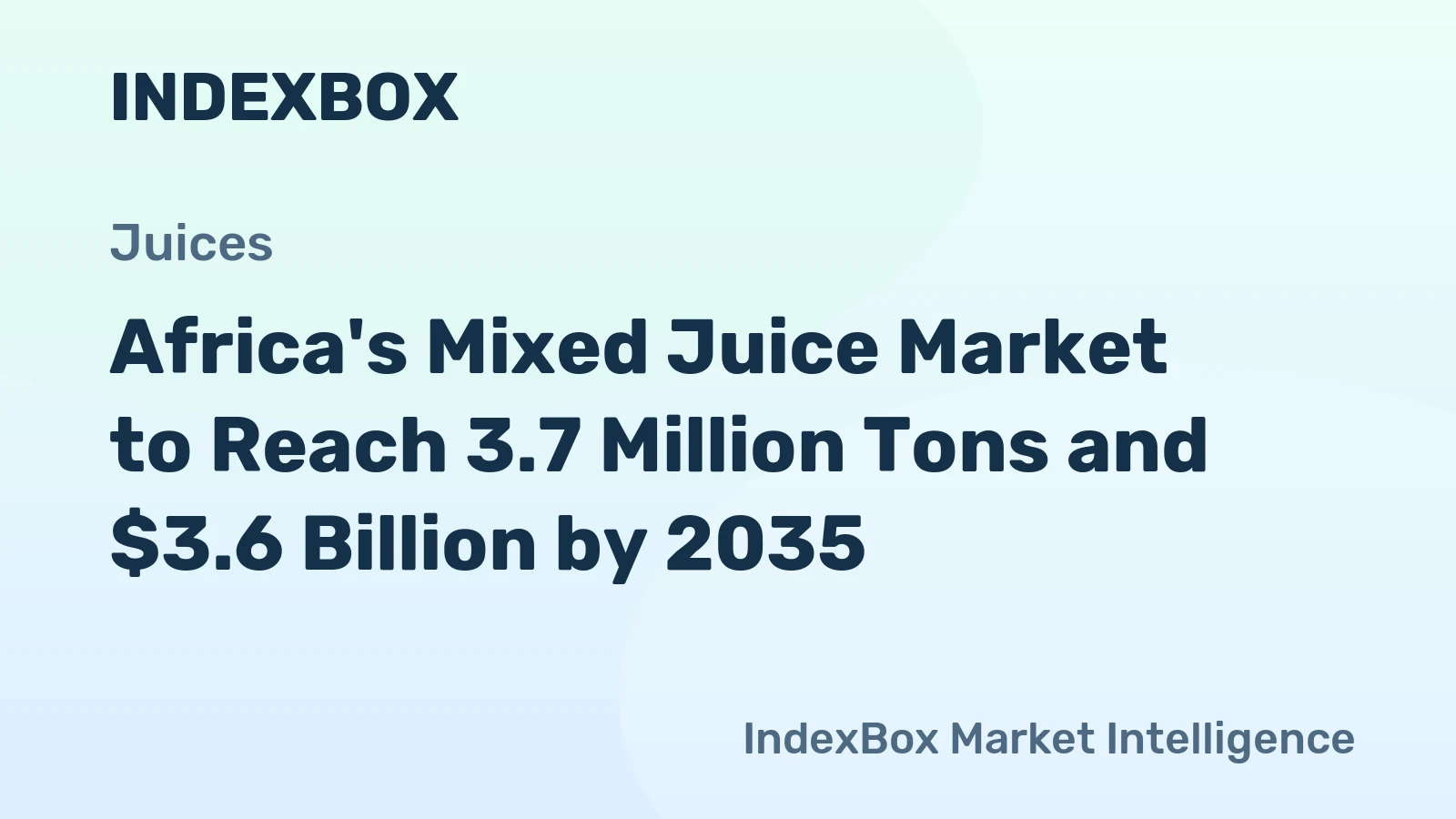 Africa's Mixed Juice Market to Reach 3.7 Million Tons and $3.6 Billion by 2035