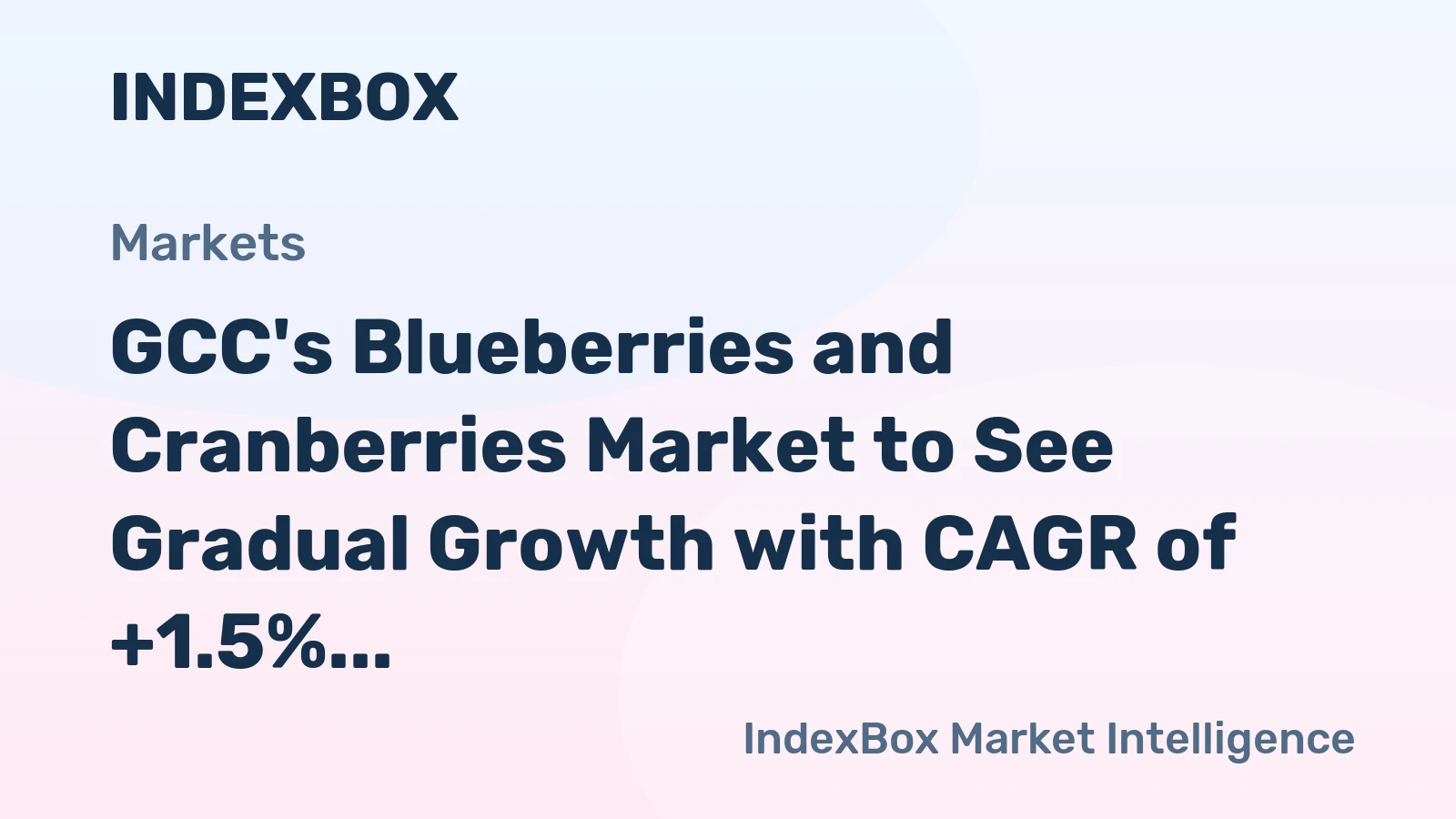 GCC's Blueberries and Cranberries Market to See Gradual Growth with CAGR of +1.5%