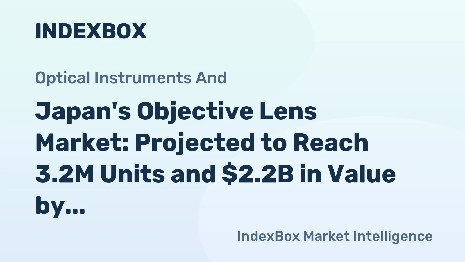 Japan's Objective Lens Market: Projected to Reach 3.2M Units and $2.2B in Value by 2035