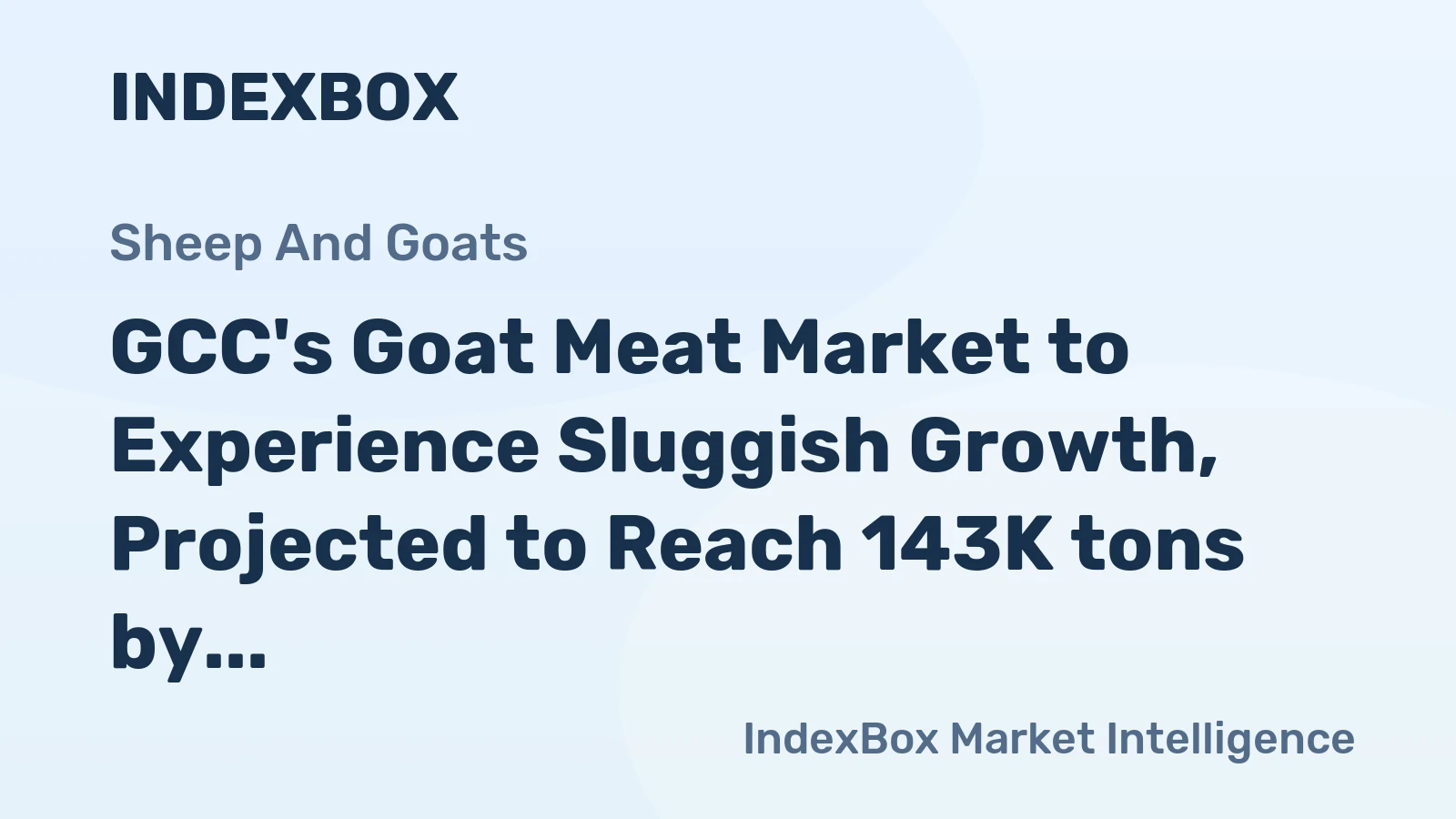GCC's Goat Meat Market to Experience Sluggish Growth, Projected to Reach 143K tons by 2035