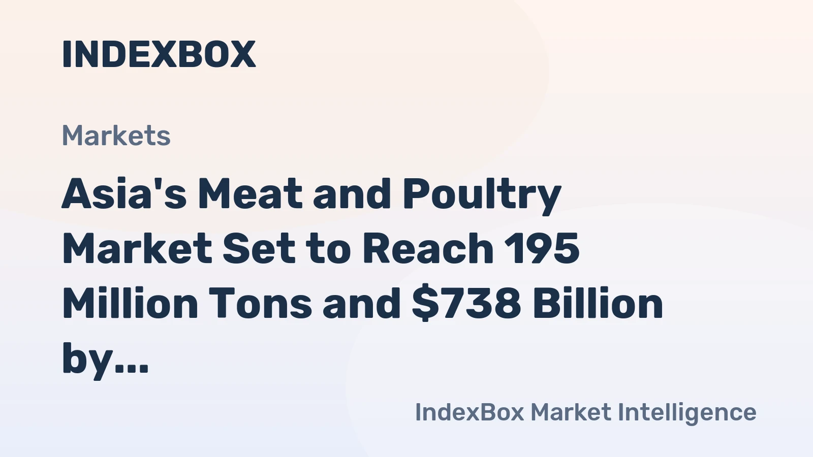 Asia's Meat and Poultry Market Set to Reach 195 Million Tons and $738 Billion by 2035