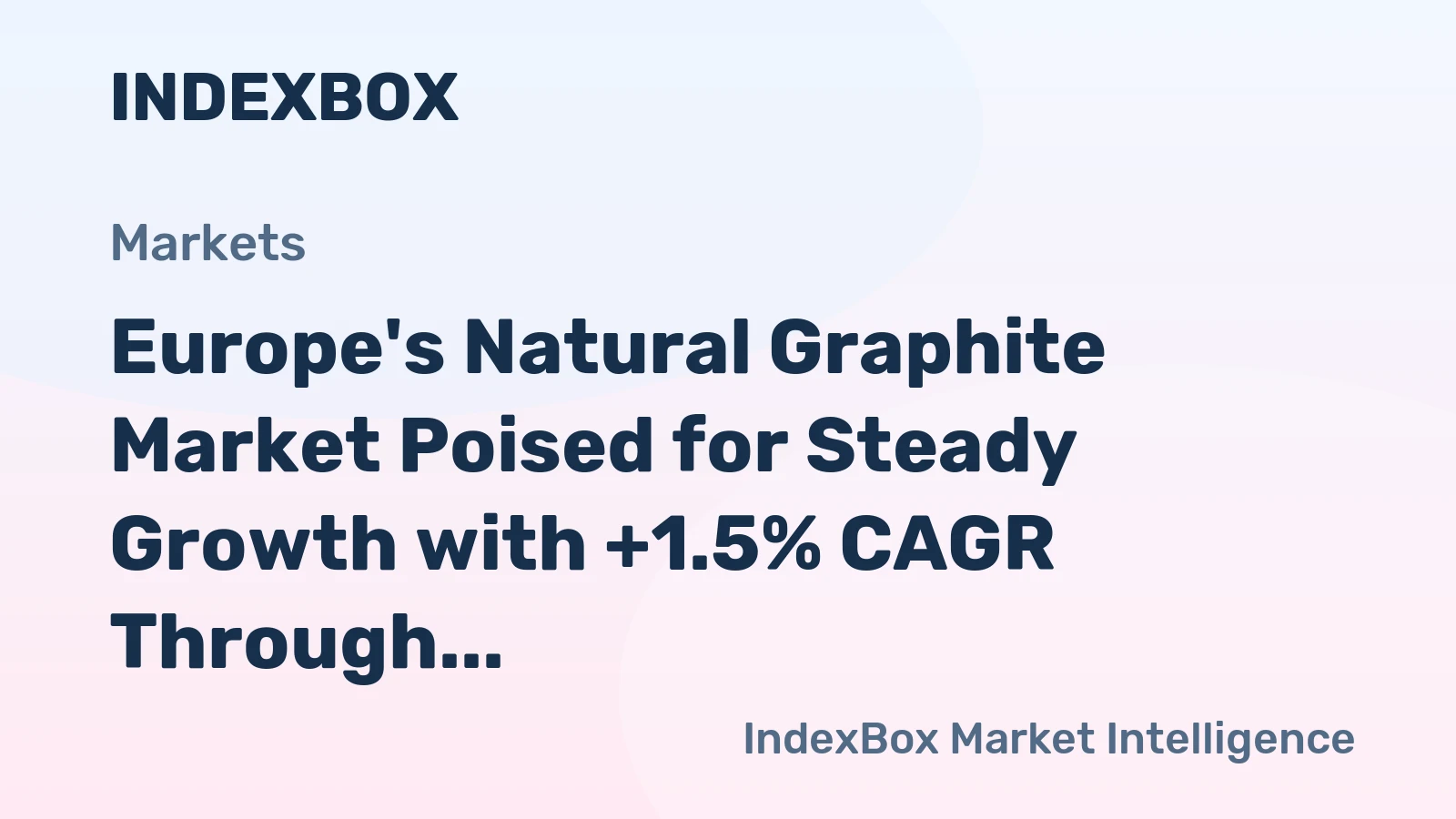 Europe's Natural Graphite Market Poised for Steady Growth with +1.5% CAGR Through 2035