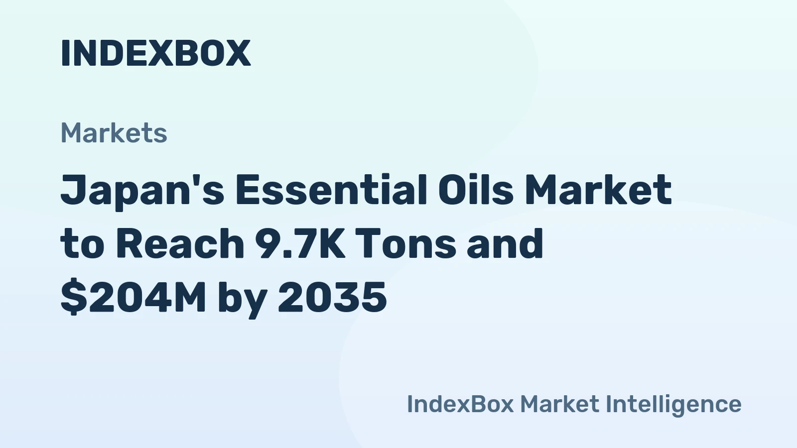 Japan's Essential Oils Market to Reach 9.7K Tons and $204M by 2035